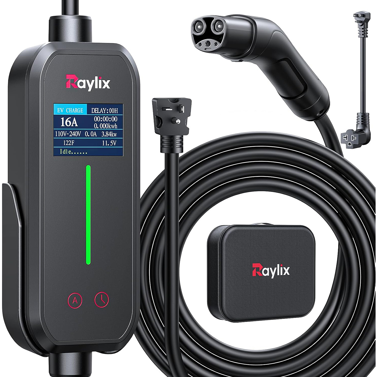 Raylix 2025 Upgraded Level 1&2 Tesla Mobile Charger, 8-16Amp Adjustable ...